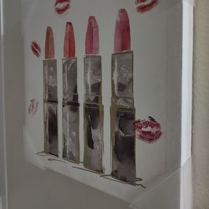Handmade | Art | Lips Lipstick Kisses Painting | Poshmark